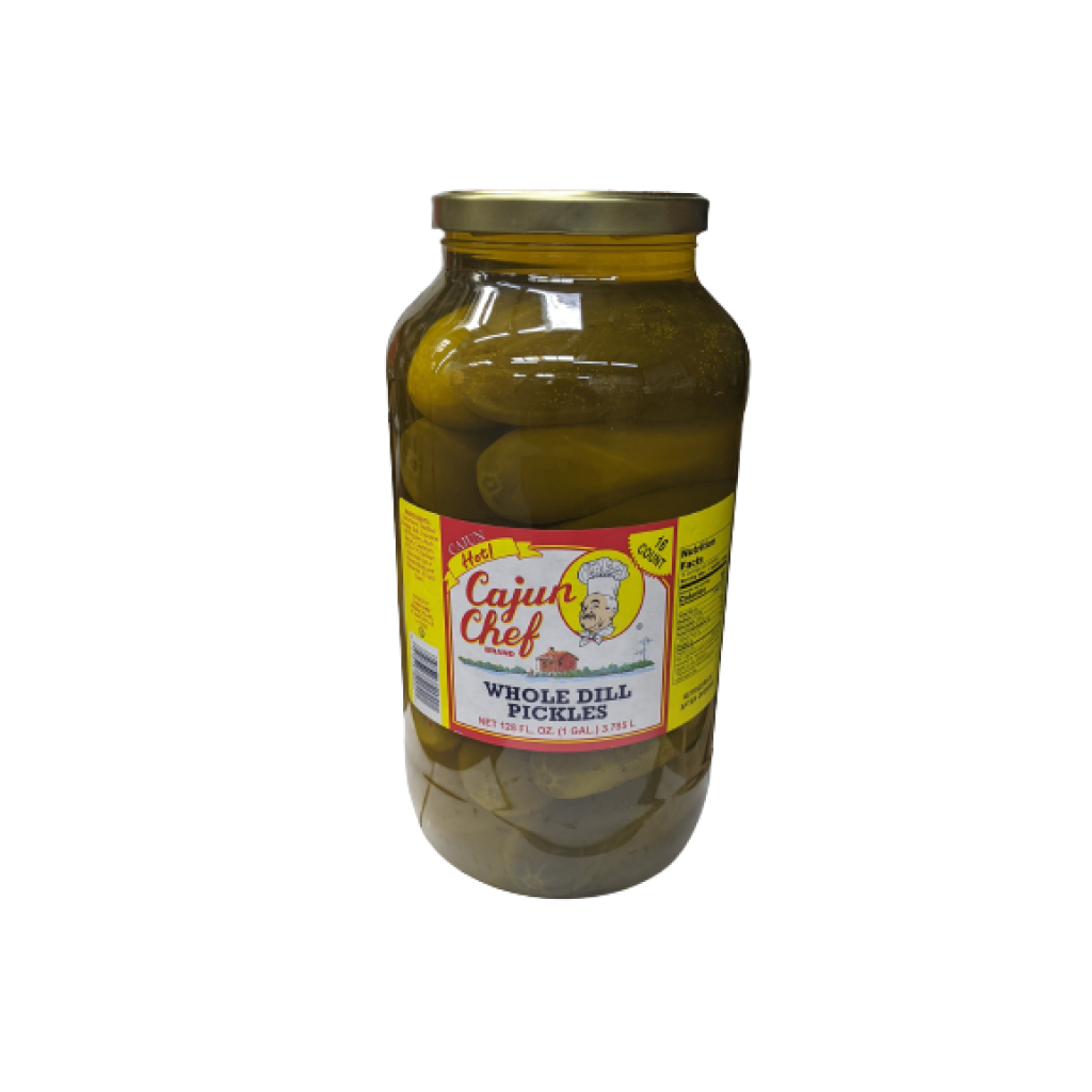 Cajun Chef Whole Hot Dill Pickles Gallon - 071675520421