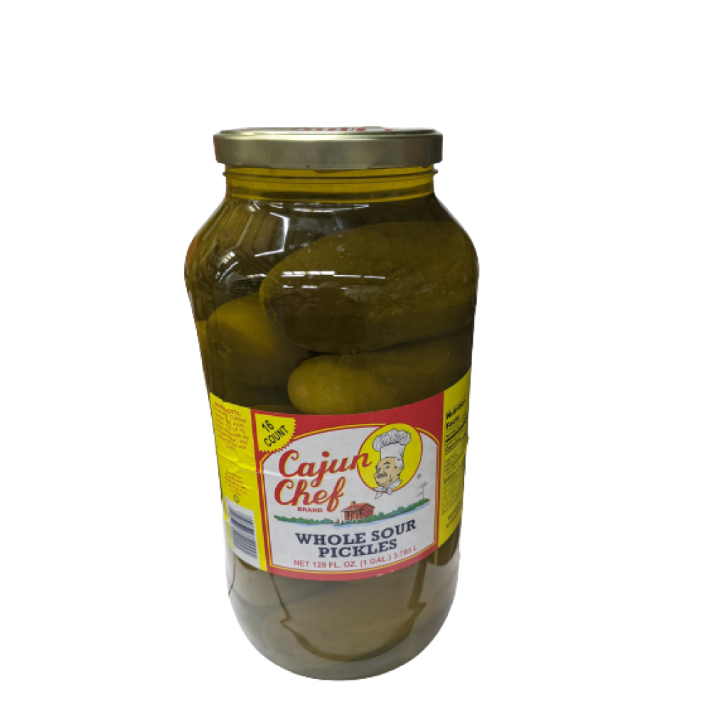 Cajun Chef Whole Sour Dill Pickles Gallon - 071675520094