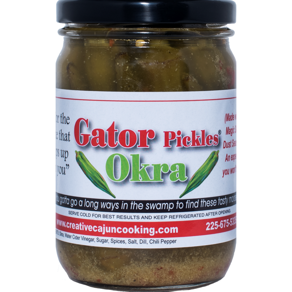 Gator Pickles Okra - Tender Okra Pods Pickled in Famous Gator Pickles Juice