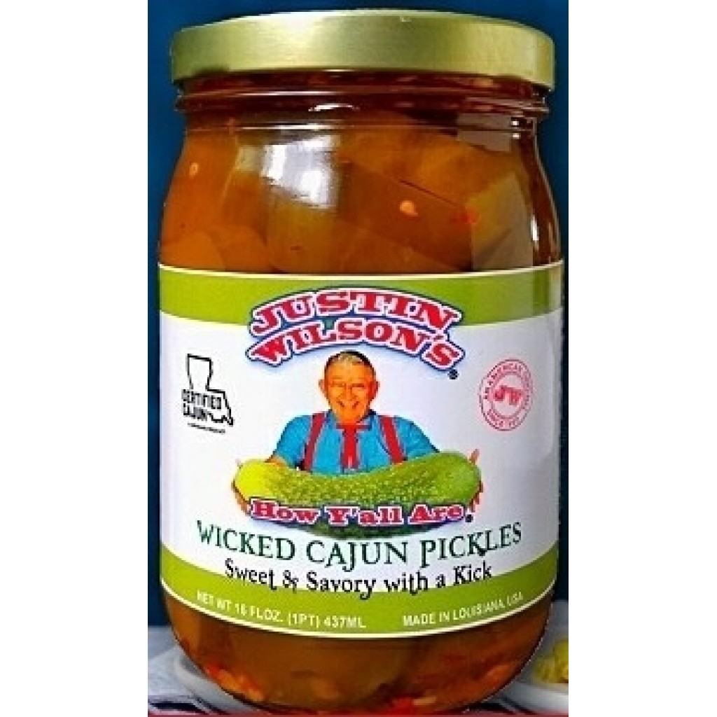 Justin Wilson's Wicked Cajun Pickles 16oz