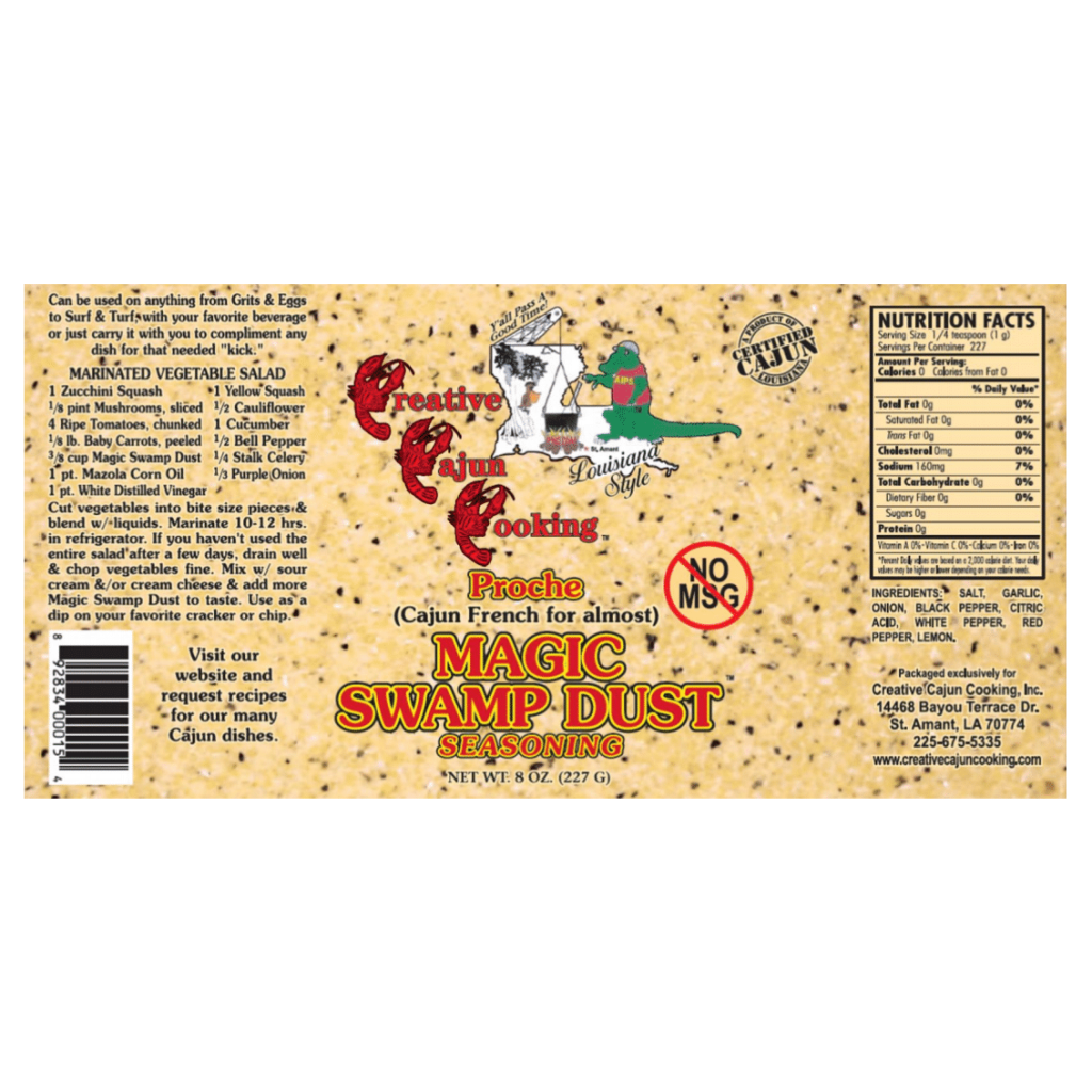 Creative Cajun Cooking Proche Magic Swamp Dust No MSG - Mild Cajun ...
