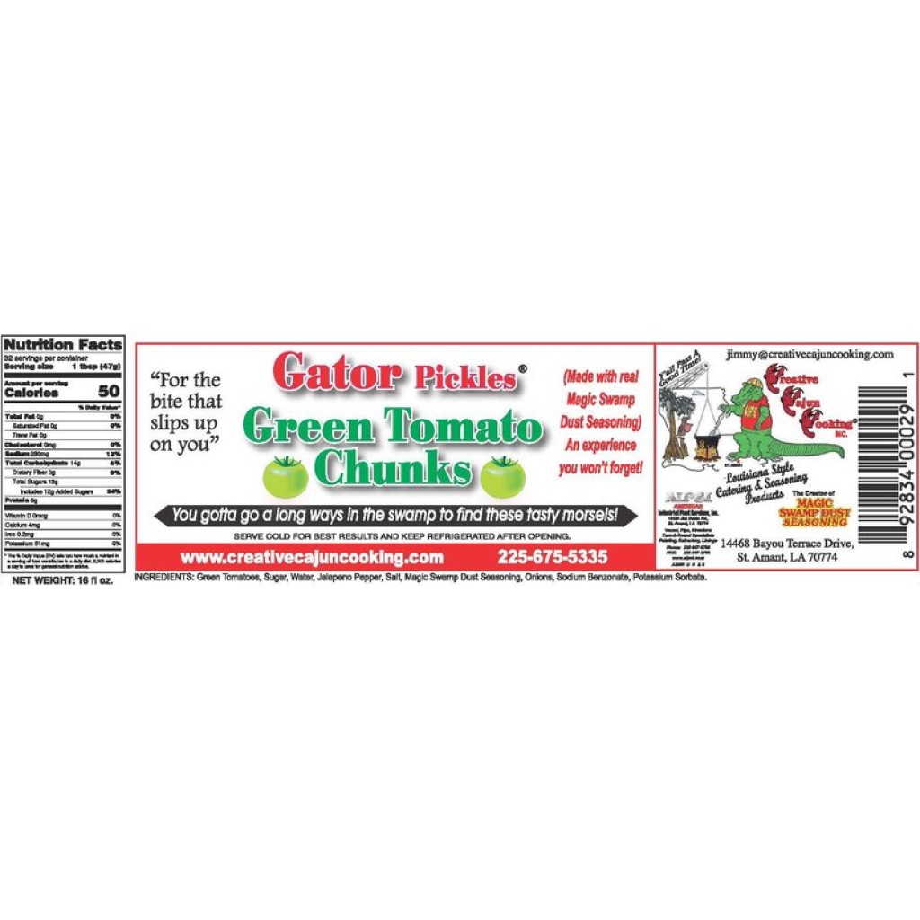 Gator Pickle Green Tomato Chunks - 892834000291
